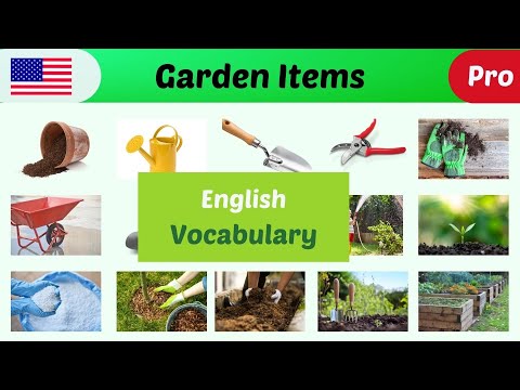 English Vocabulary: Garden Items | New words for garden items