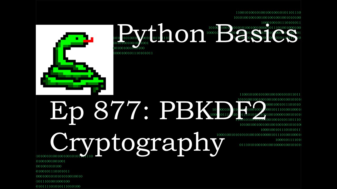 Python Basics Tutorial Cryptography PBKDF2HMAC Algorithm Argument || Data Encryption