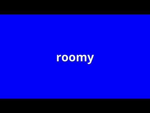 what is the meaning of roomy.