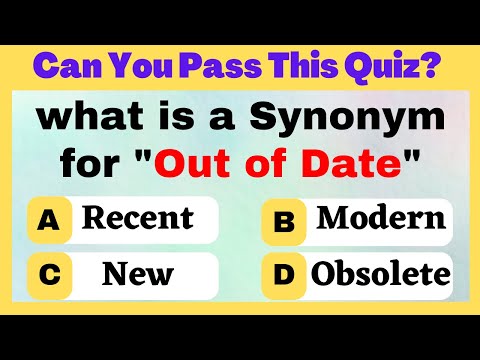 Test Your English vocabulary - Synonyms quiz