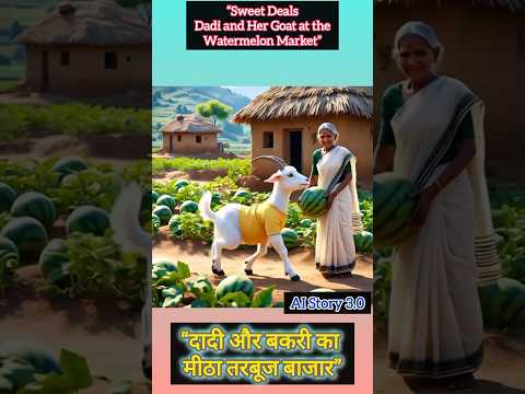 The Goat gave Watermelon to Grandmother || #ai #goat #grandmother #grandma #shorts