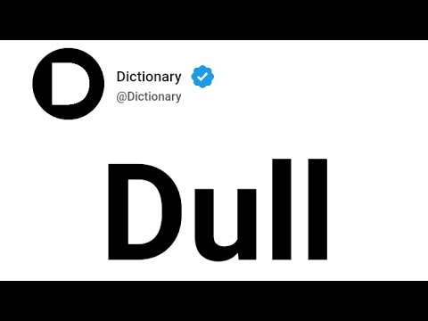 Dull Meaning In English