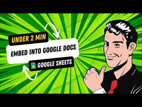 Google Sheets Tutorial - Embed a Spreadsheet From Google Sheets Into Google Docs