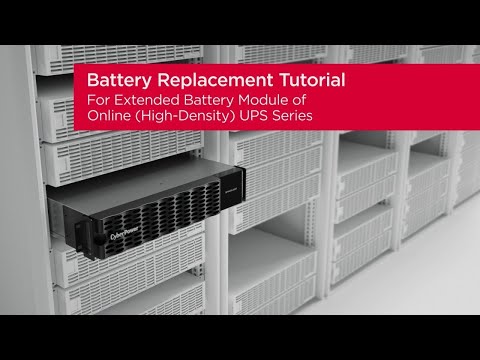 CyberPower Battery Replacement Tutorial for EBM of Online (High-Density) UPS Series