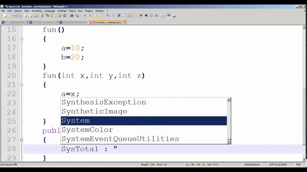 Function Overloading In Java Tamil