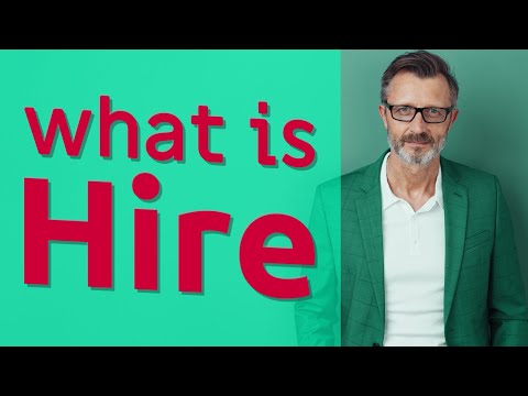 Hire | Meaning of hire