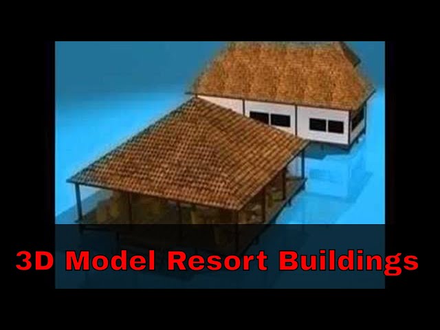 Resort buildings 3D Model - FlatPyramid
