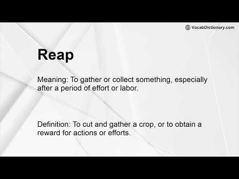 Reap Meaning