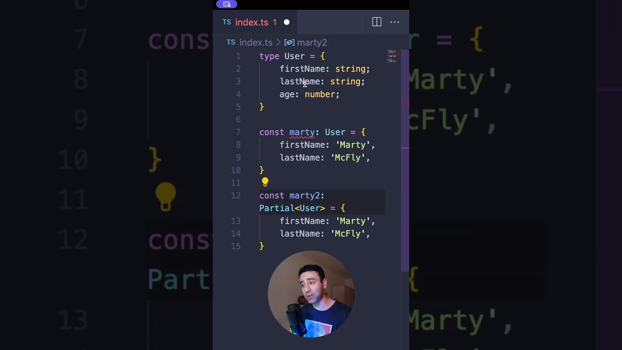 TypeScript Partial and Required Utility Types #Shorts
