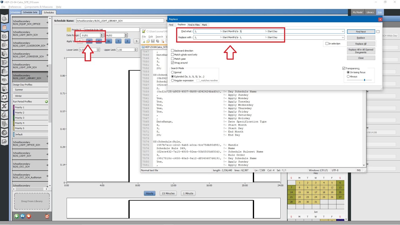 OpenStudio Tips - Quickly Edit Multiple Schedules