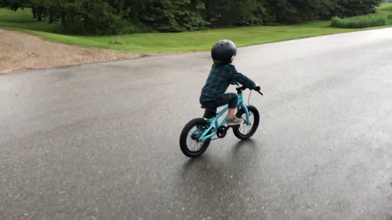 3 Yr Old Riding PARK Cycles 14” Pedal Bike