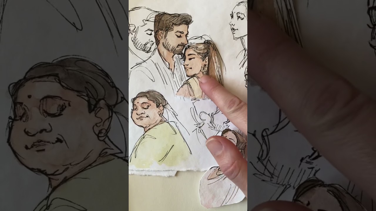 Creative Process.   #sketch #portrait #composition #drawing #watercolorsketch #sindoorkikimat