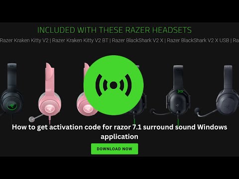 How to get activation code for Razer 7.1 Surround Sound Application