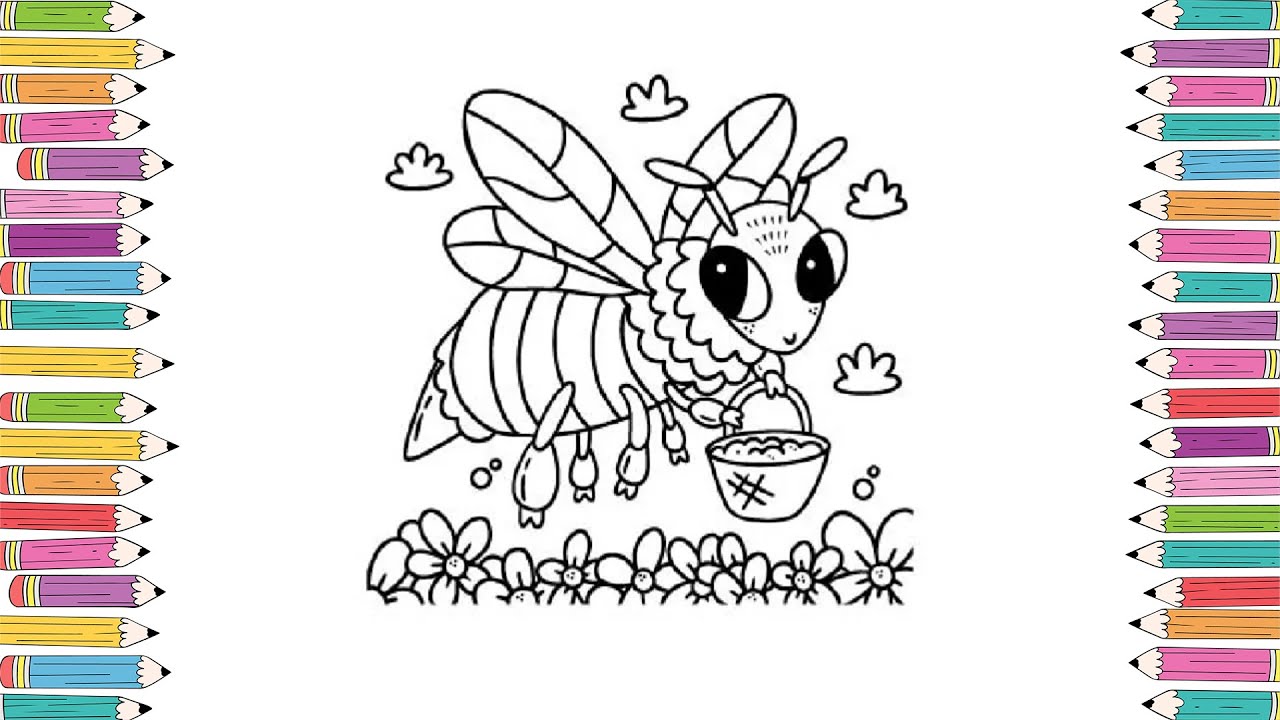 Bee Coloring Pages |  Bee Coloring Video For Kids