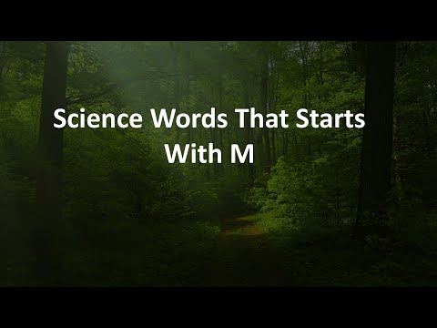 Science Words That Starts With M
