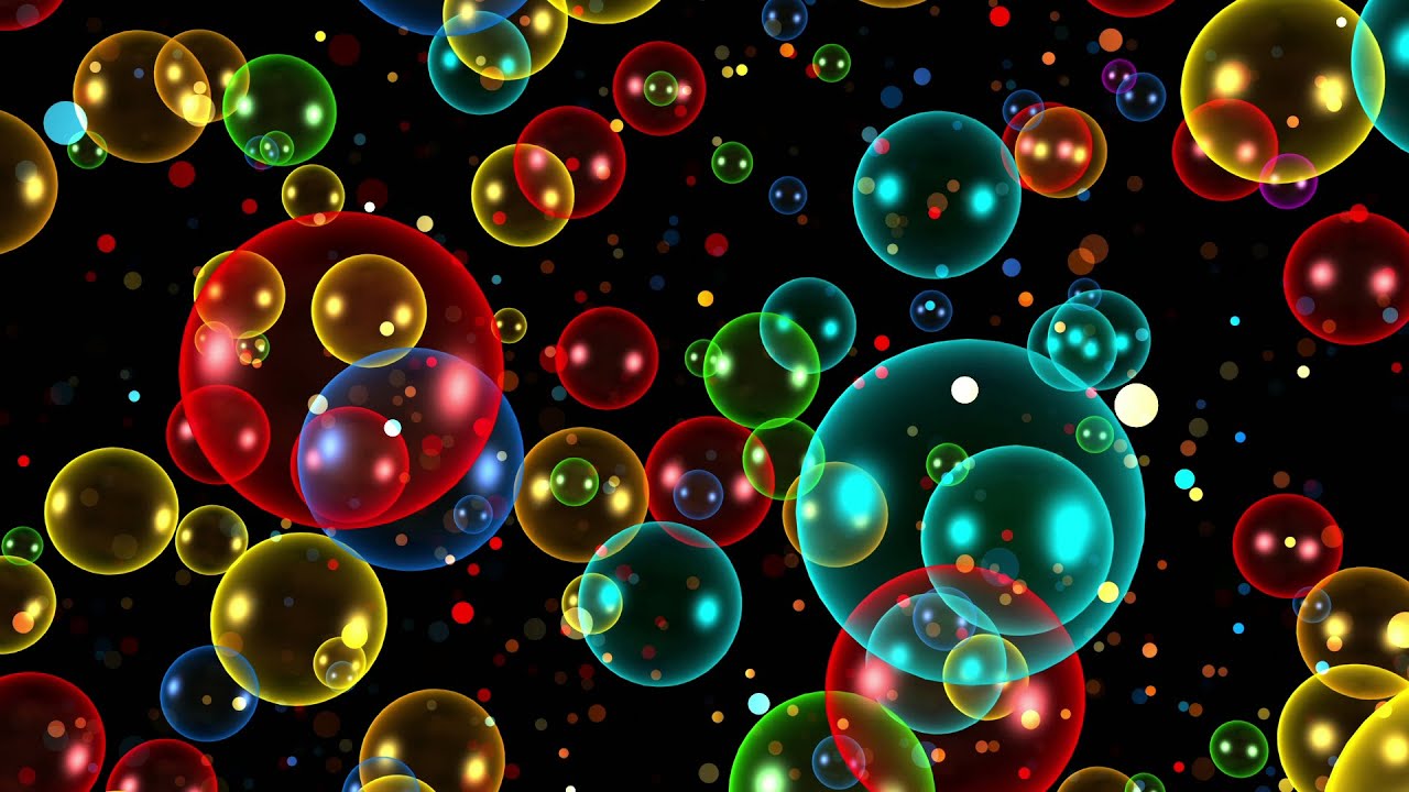 4K Screensaver | Colorful Bubbles Floating – Psychedelic VJ Loop (No Sound)