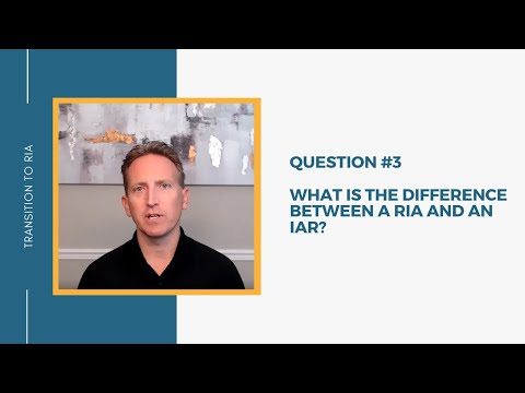 What is the difference between an RIA and an IAR?