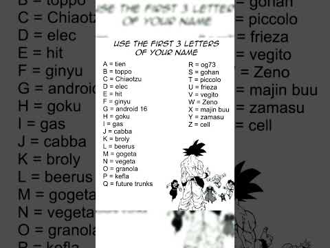 Use the first 3 letters of your name!! #anime #dragonball #dbz #viral #shorts