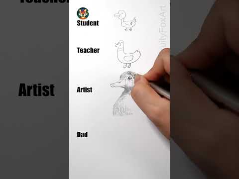 Daddy vs Artist the best duck drawing goes to … how to draw a duck with pencil