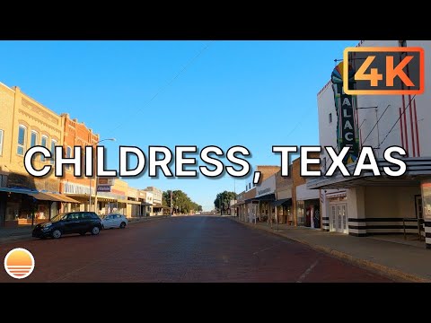 Childress, Texas in Childress County. An UltraHD 4K Real Time Driving Tour.
