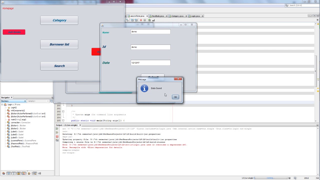 Library Management System || Java Project || Sqlite Database || Demo