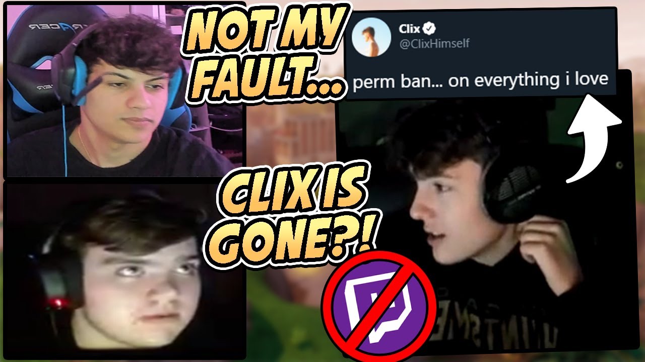 Streamers React To Clix Getting PERMANENTLY BANNED From Twitch... - Fortnite Season 5