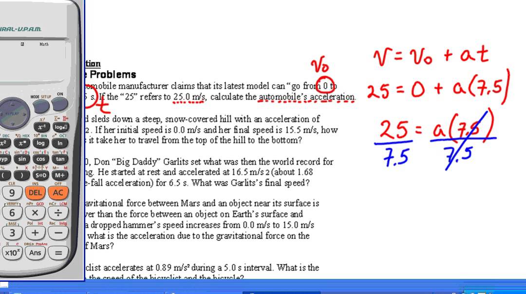 Acceleration Introduction 10th Grade Physical Science