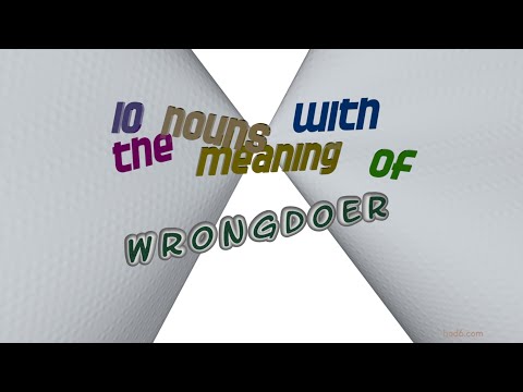 wrongdoer - 11 nouns synonym to wrongdoer (sentence examples)