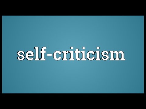 Self-criticism Meaning