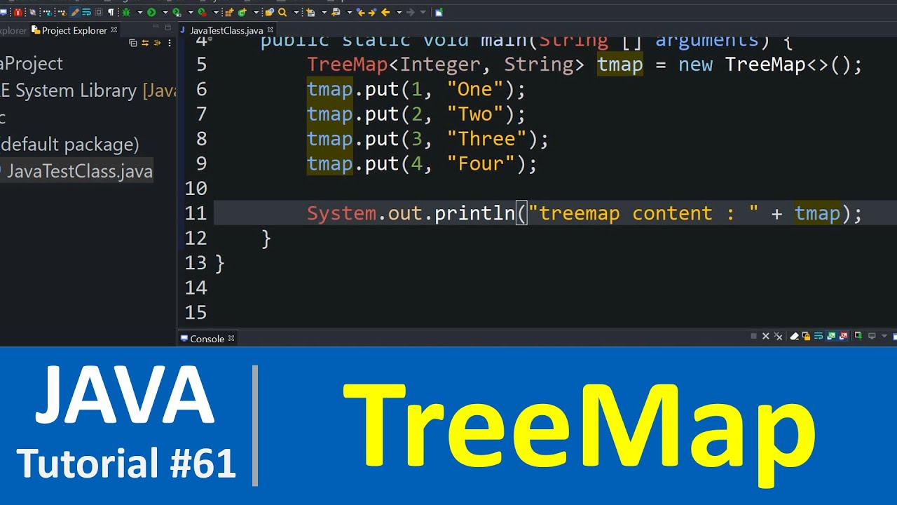 Java Tutorial #61 - Java TreeMap Class with Examples (Map Data Structure)