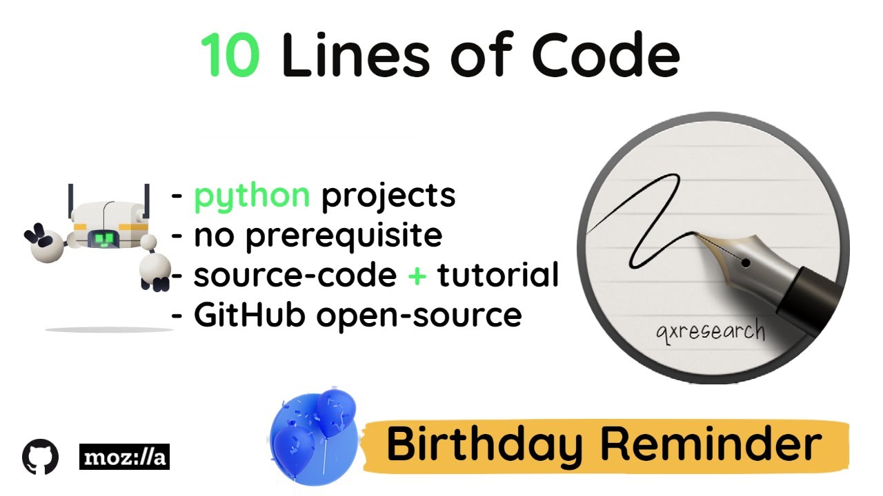 Birthday Reminder using Python | #python #qxresearch
