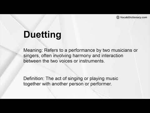 Duetting Meaning