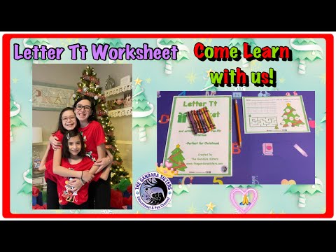 Letter t Worksheet| Christmas activities| Follow along worksheet |Preschool | Toddler | Kindergarten