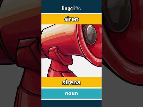 🇬🇧🇪🇸 siren - sirena : learn English : aprendamos inglés : vocabulary builder