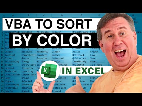 Excel Sort by Color - Using VBA Macro for Faster Sort by Color - Episode 2186