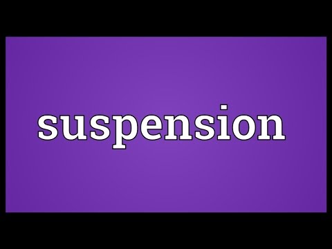 Suspension Meaning