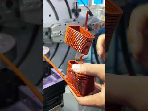 Axial Flux Motor Coil Winding Machine | Flat Wire Edgewise Winding for Hub Motors. #edgewisewinding