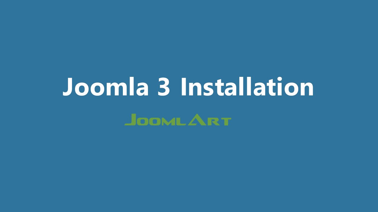 Joomla 3 Video tutorials - Joomla Installation