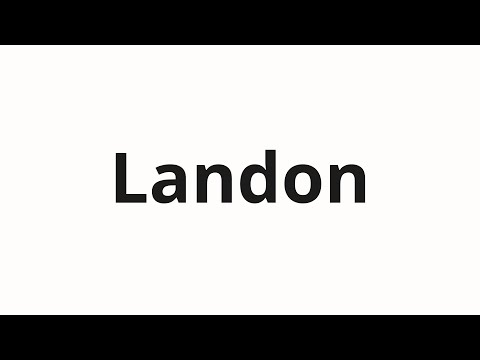 How to pronounce Landon