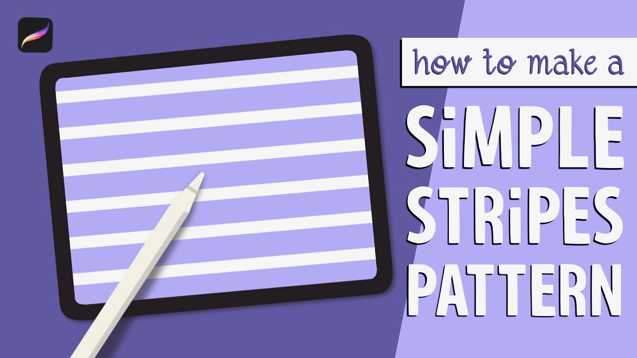 #howto Make a Simple Stripes Pattern in #procreate - Fully narrated #tutorial  ✨