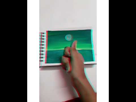 how to make instagram art reels / instagram art reels ideas / sunset paintings/ northern #shorts