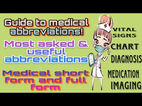 Medical abbreviations, most asked and useful abbreviations, medical term full form & short form