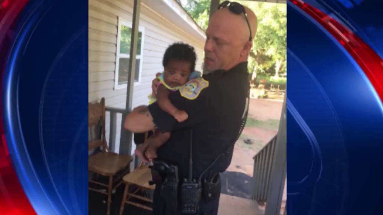 Officer saves baby from chocking