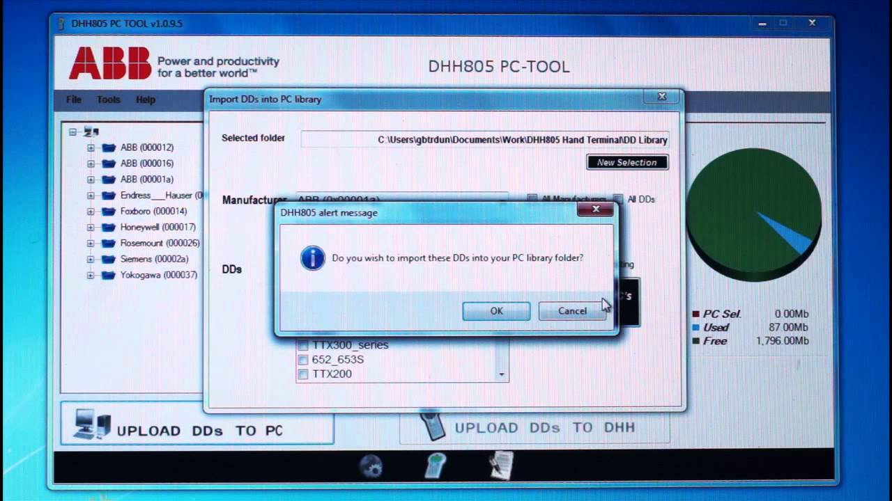 ABB DHH805 handheld configurator