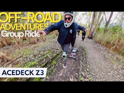 Off-Road Group ride with the SEQ ESK8 crew, on the Acedeck Z3