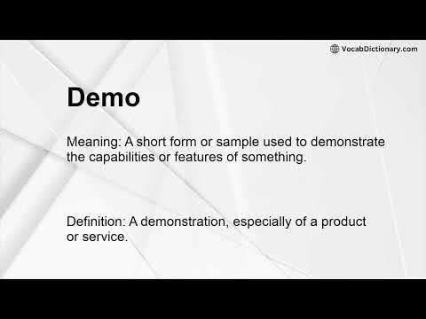 Demo Meaning