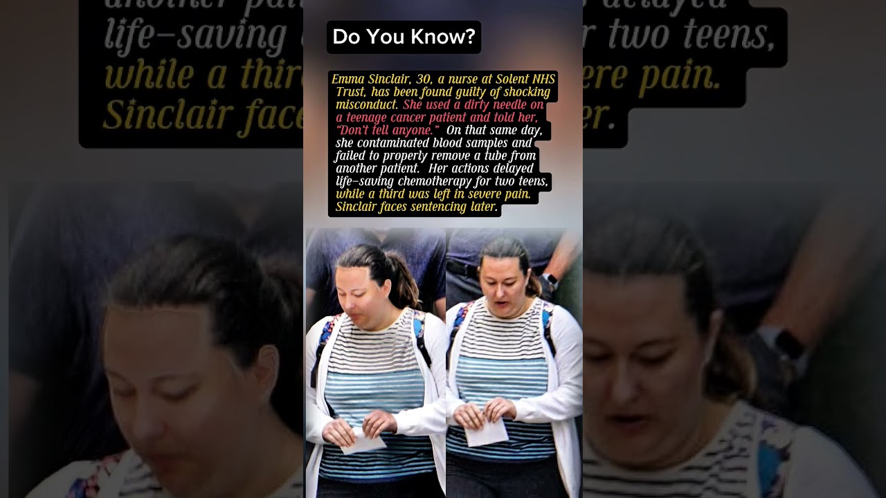 Emma Sinclair, 30, a nurse at Solent NHS Trust, has been found guilty of shocking misconduct.