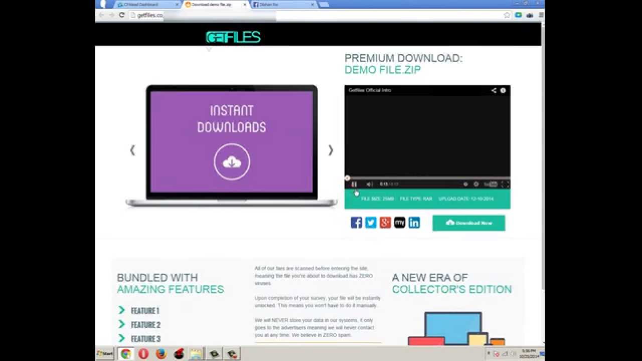 Premium file download template (Latest flat design) - Live demo