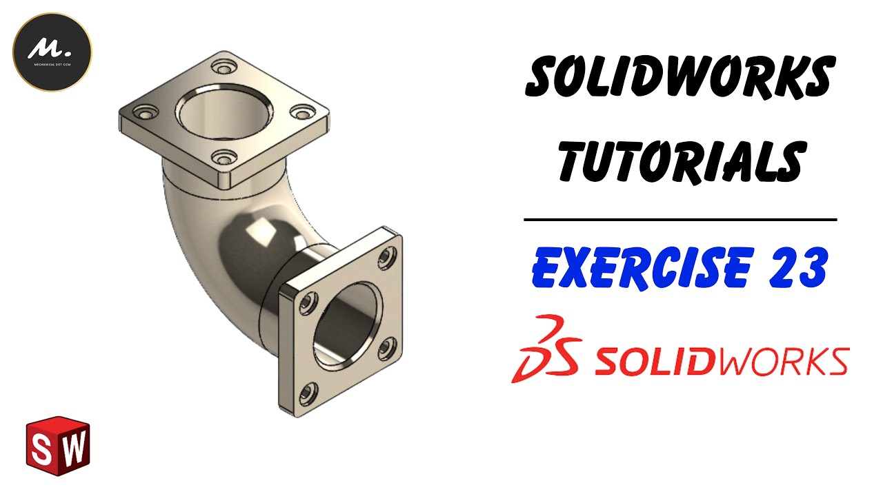 Solidworks Tutorial for Beginners Exercise 23 | Solidworks Tutorials 2024 | Mechanical dot com