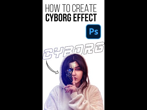How to Create Cyborg Effect in ADOBE PHOTOSHOP #cyborg #cyberpunk2077 #digitalportrait #robot #edits